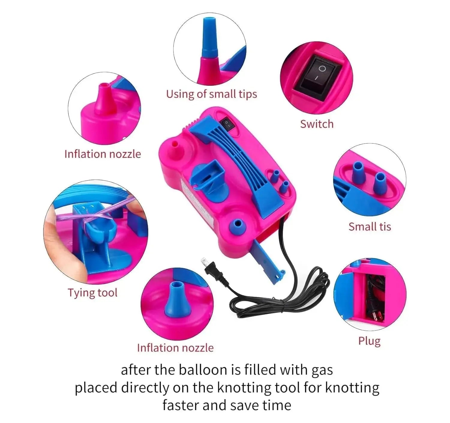 Electric Balloon Pump Dual Nozzle Fast Inflator Doha Qatar