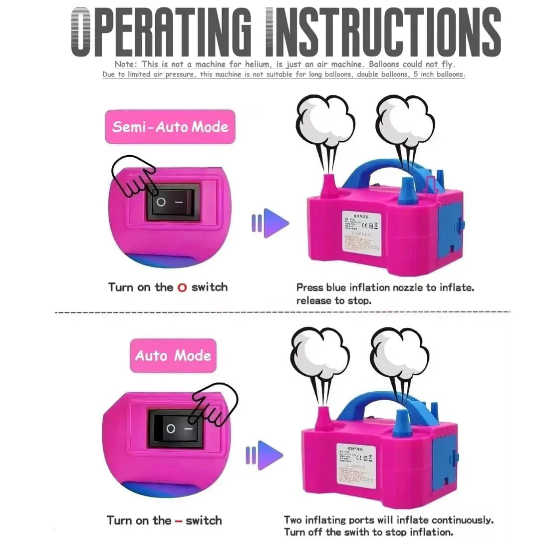 Electric Balloon Pump Dual Nozzle Fast Inflator Doha Qatar