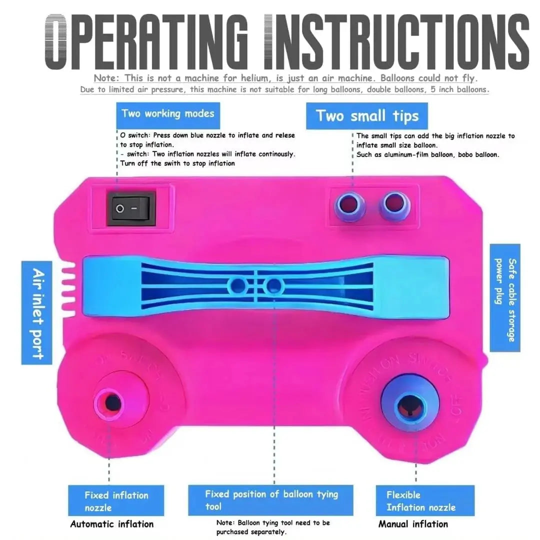 Electric Balloon Pump Dual Nozzle Fast Inflator Doha Qatar