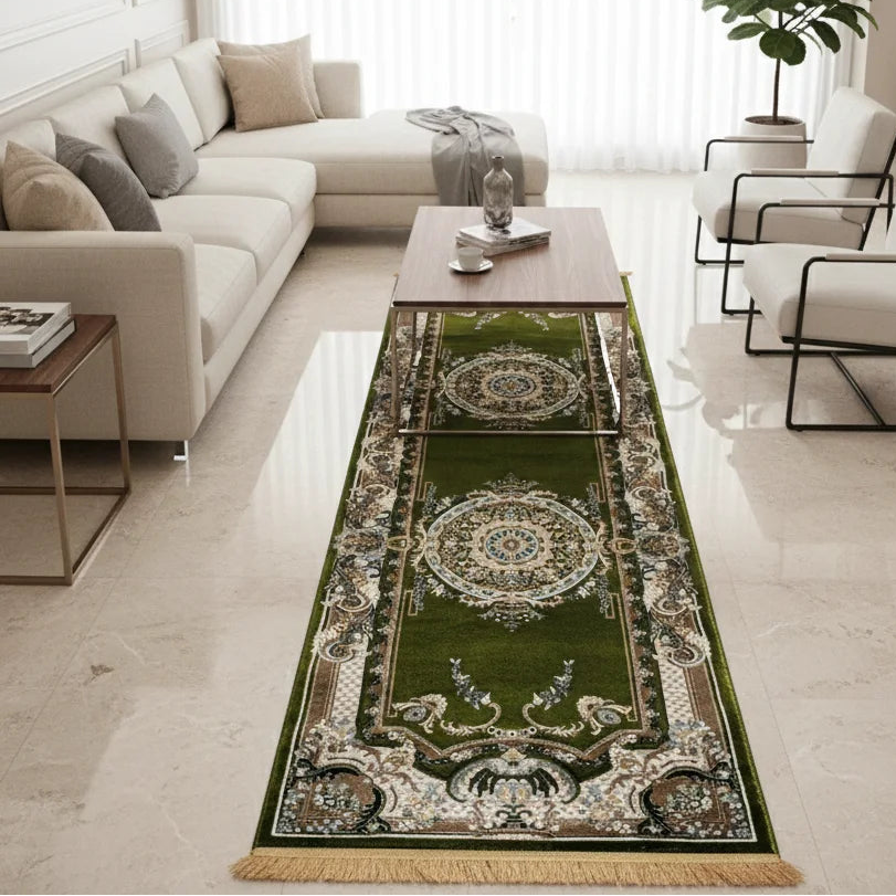 Luxury Runner Rug - Olive Green carpet Price Doha Qatar