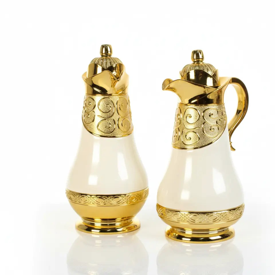 Luxury Marble & Gold Vacuum Flask 1L Price Doha Qatar